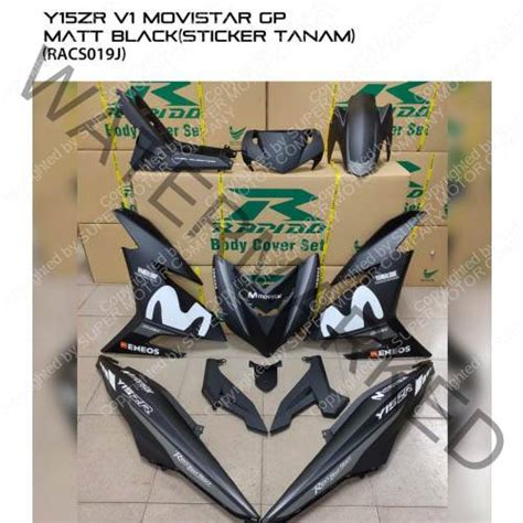 Cover Set Rapido Y Zr V Movistar Gp Matt Black Sticker Tanam Super Motor Co