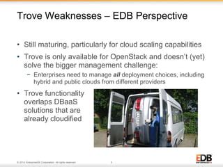 OpenStack Trove And DBaaS API Impedance Match By Fred Dalrymple PPT