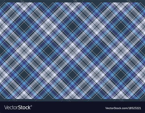 Blue Check Fabric Texture Diagonal Seamless Vector Image