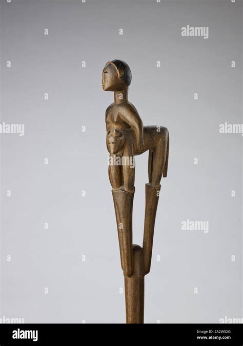 Staff Depicting A Woman And Baboon Udlwedlwe Baboon Master African