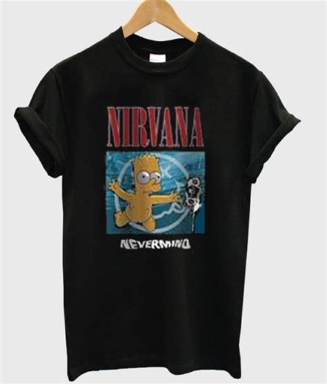 Nirvana Nevermind Bart Simpson T Shirt