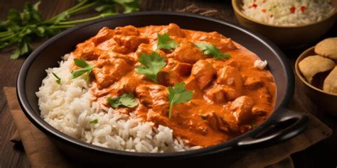Premium Photo Delicious Hot Indian Chicken Curry With Basmati Rice