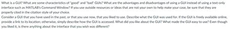 Solved What Is A Gui What Are Some Characteristics Of