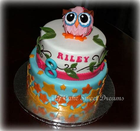 Owl Birthday Cake Decorated Cake By My Cake Sweet Cakesdecor
