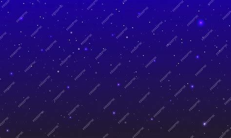 Звезды на фоне ночного неба Премиум векторы