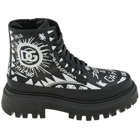 Dolce&Gabbana Ботинки с белыми надписями Артикул: DA5102 AB445 89690 ...