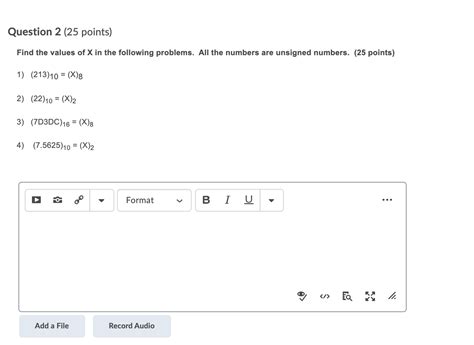 Solved Question 2 25 Points Find The Values Of X In The