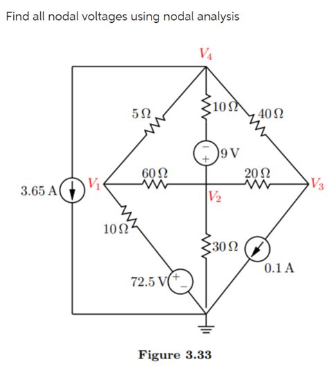 Solved Find All Nodal Voltages Using Nodal Analysis R Igure