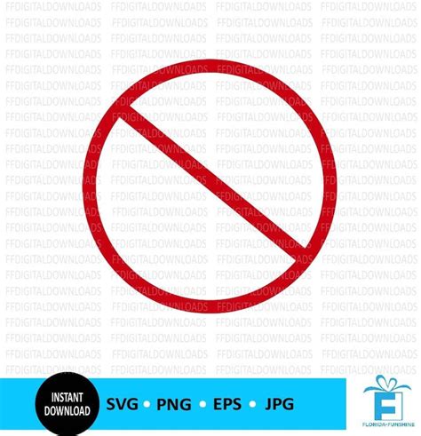 prohibited sign svg don t symbol vector cut file for etsy