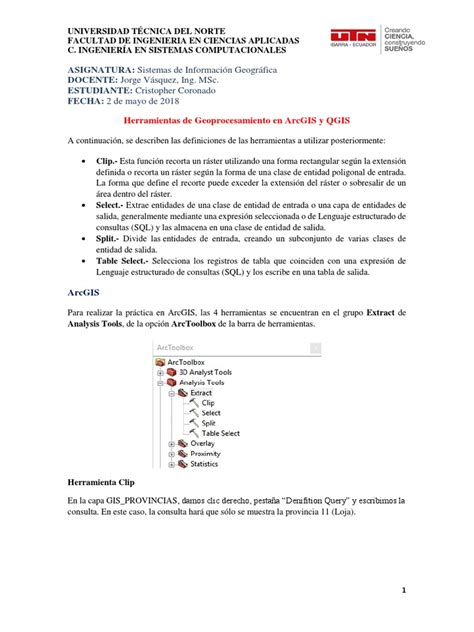 Herramientas De Geoprocesamiento En Arcgis Y Qgis Descargar Gratis Pdf Sql Áreas De