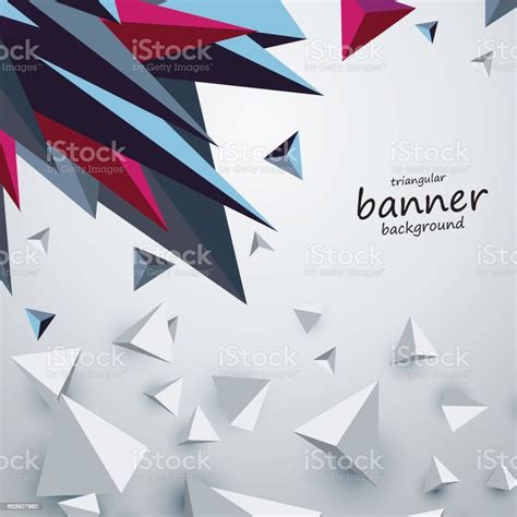 미래의 3d 다각형 형상 배경입니다 추상 화려한 삼각형 모양입니다 벡터 일러스트 레이 션 0명에 대한 스톡 벡터 아트 및 기타 이미지 Istock