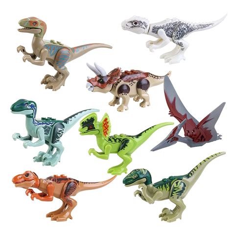 5 Pack Jurassic Building Blocks Park Dinosaur Toys Jurassic World
