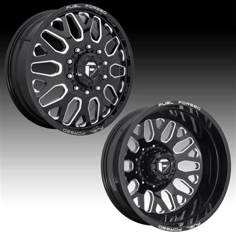 Fuel FF19D Gloss Black Milled Forged Dually Custom Truck Wheels FF19D