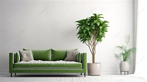 현대적인 거실 공간 최소한의 흰색 배경에 녹색 소파가 있는 3d 모형 현대 소파 소파 침상 배경 일러스트 및 사진 무료