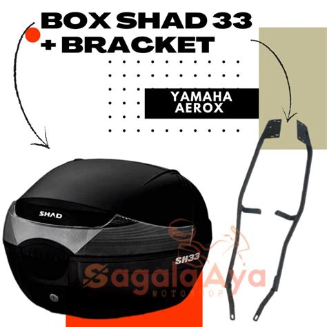 Jual Promo Paket Box Shad 33 Sh 33 Dan Bracket Shad Yamaha Aerox