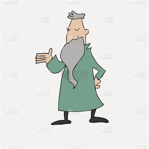 留着长胡子的老哲学家素材 花瓣网
