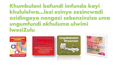 Ulimi Lwesizulu Ulimi Lwasekhaya Pptx