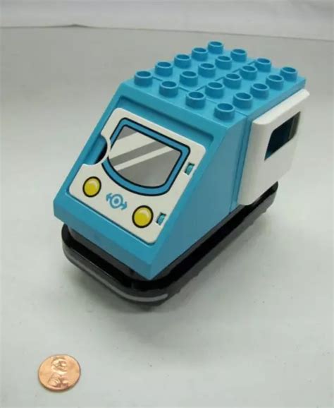 LEGO DUPLO MOTORIZED BLUE TRAIN LOCOMOTIVE ENGINE Battery Power Coding ...
