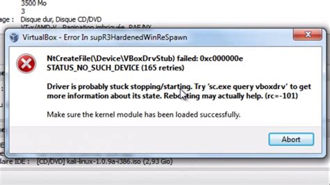 Virtualbox Error In SupR HardenedWinReSpawn YouTube