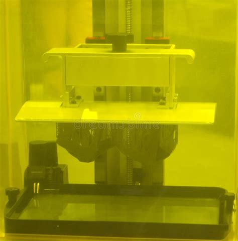 Printed Models On 3d Printer Close Up Objects Printed On Photopolymer