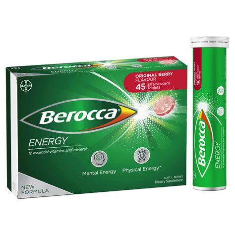 Berocca Energy 45 Effervescent Tablets Original Berry Flavour Discount Chemist