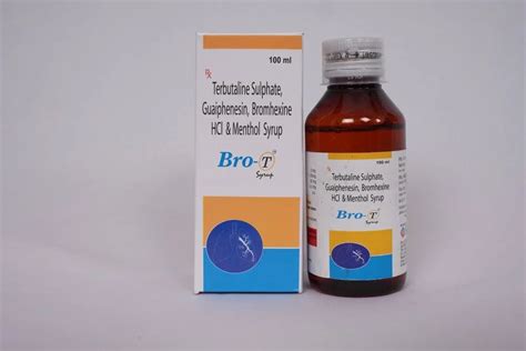 Terbutaline Bromhexine Guaiphenesin Syrup Bro T Syp For Clinical At