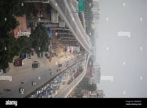 Dhaka Ptember 22023elevated Expressway In The Making A