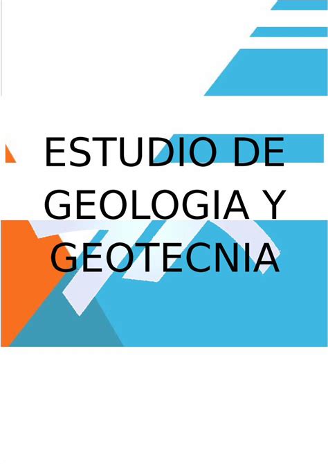 PDF Estudio De Suelos Geotecnia Y Geologia DOKUMEN TIPS