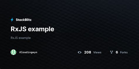 Rxjs Example Stackblitz