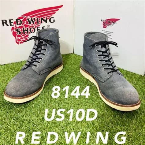 Red Wing 8144 Plain Toe Work Boots Slate Blue Suede Mens Us10d Nobox £