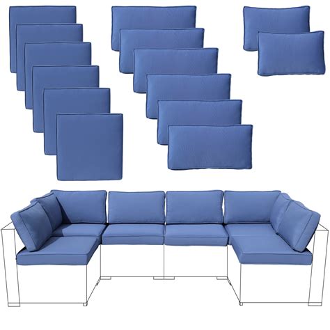 Fkslife 25 Modern Outdoor Patio Furniture Cushion Replacement Set