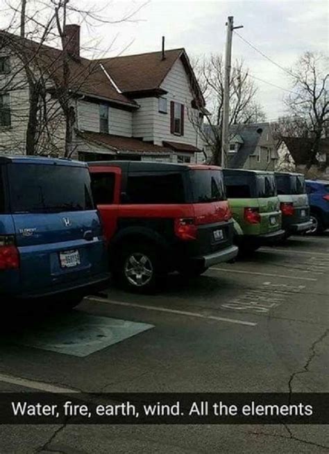 all the honda elements. | Try not to laugh, Jokes for teens, Funny pictures