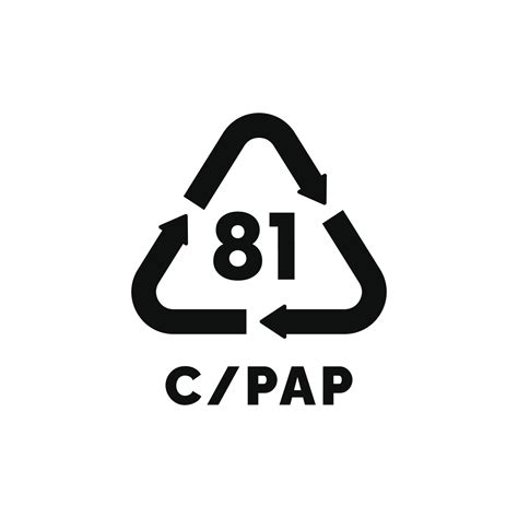 C PAP 81 Plastic Recycle Symbol Icon Vector 24662551 Vector Art At Vecteezy
