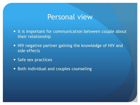 Ppt Hiv Serodiscordant Male Couples Special Considerations For Sex
