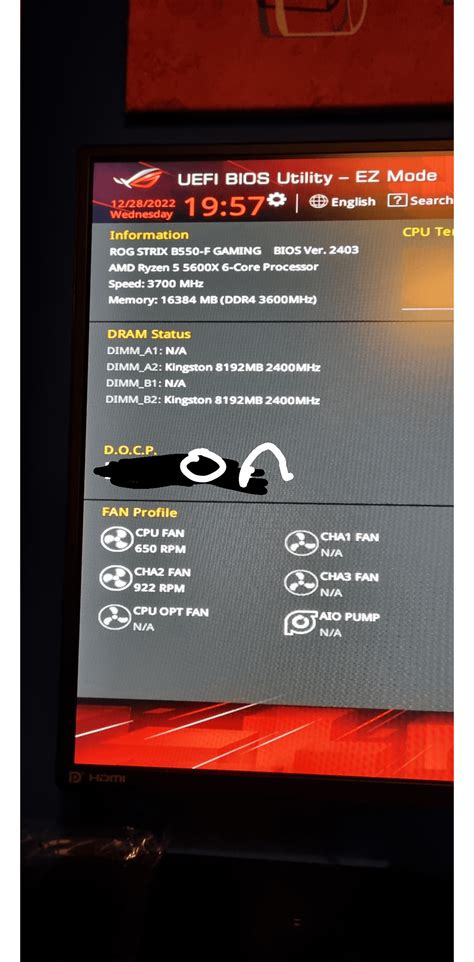 Dram Status Stuck On 2400 Docp Is On I Get Screen Tear And Stutters