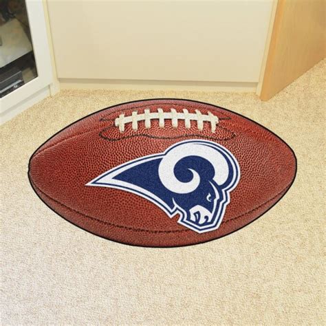 Fanmats Los Angeles Rams Photorealistic Football Mat 1 12 Ft X 2 12