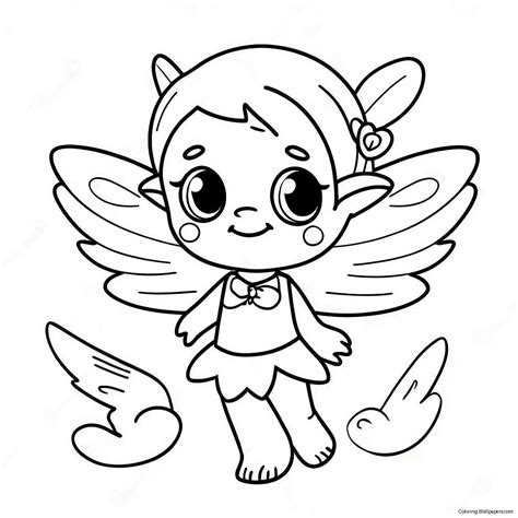 Cute Pixie With Sparkling Wings Coloring Page 38834 30708