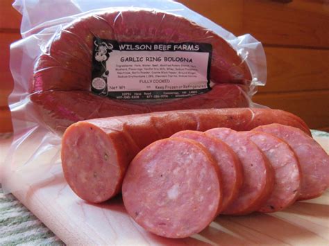 Garlic Ring Bologna 5 19 Lb Wilson Beef Farms