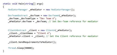 Mediator Design Pattern Using C