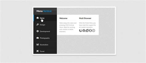 Фиксированное вертикальное меню на чистом Css