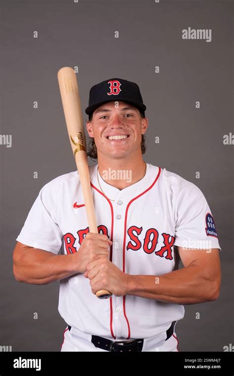 Boston Red Sox Infielder Nate Eaton Poses During Photo Day At The Team