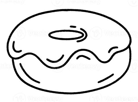 Donut Line Outline Icon 18819137 Png