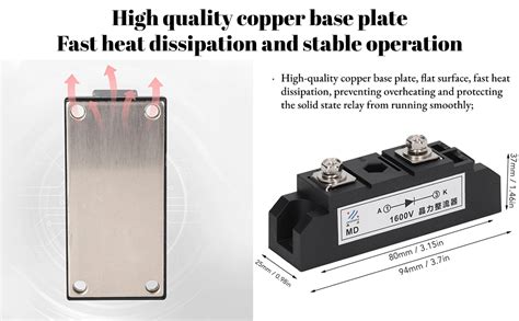 2 Terminal Bridge Rectifier 100a 1600v Diode Rectifier Power Module With Copper Plate Cooling