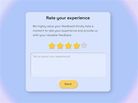 feedback form with star rating in html — codehim