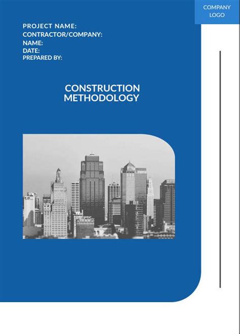 High Quality Construction Methodology Template Designed By An