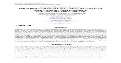 DosimetrÍa CitogÉnetica Curva Dosis · Efectos Biológicos De La