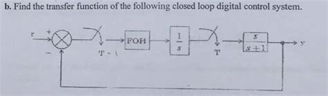 solved find the transfer function of the following closed