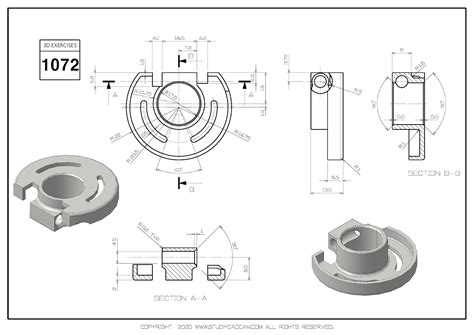 Solidworks Tutorial Practise Basic Exercise 3d Model Exercise Model