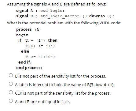 Solved Assuming The Signals A And B Are Defined As Follows Chegg Com