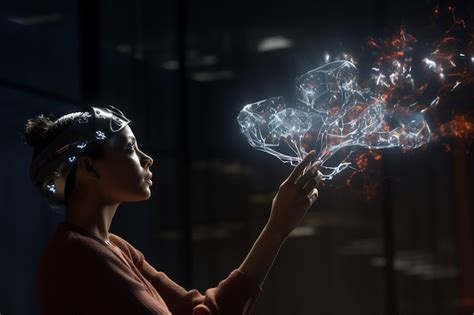 Premium Photo A Person Using A Neural Implant To Interact With A 00220 03